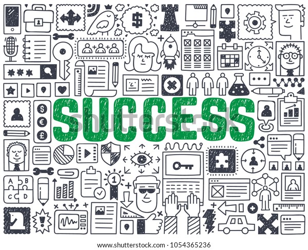 Stock vektor „Success Hand Drawn Vector Illustration“ (bez autorských ...