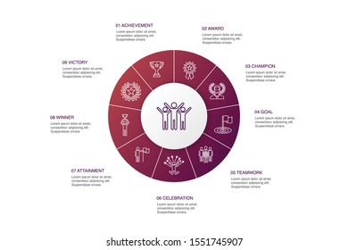 Success Infographic 10 Steps Circle Designachievement Stock Vector ...