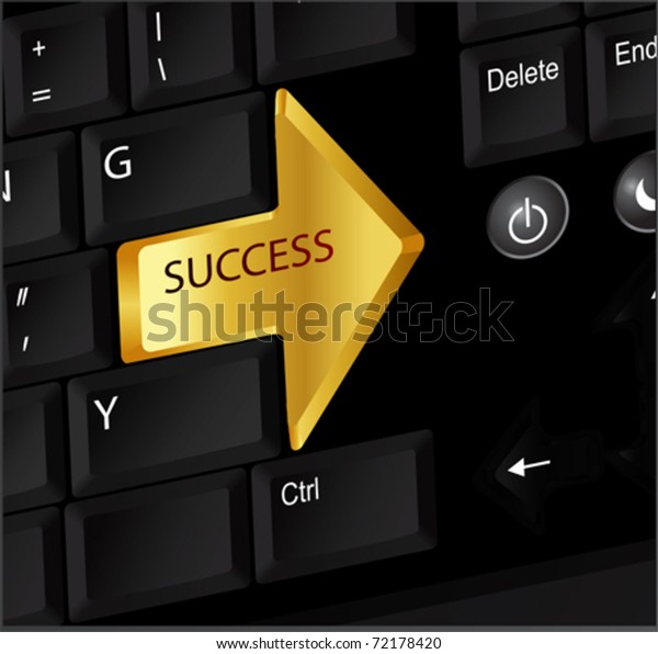 Success Keyboard Arrow Stock Vector (Royalty Free) 72178420