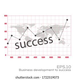 Success Line Graph On Statistics Table Stock Vector (Royalty Free ...