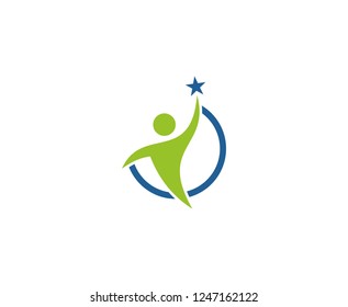 Success Star Men Logo Stock Vector (Royalty Free) 1337039555 | Shutterstock