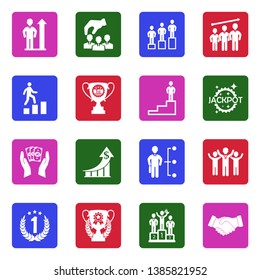 Success Win Icons White Flat Design Stock Vector (Royalty Free ...