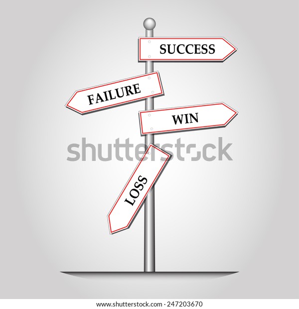 Success X Failure Win X Loss Stock Vector (Royalty Free) 247203670 ...