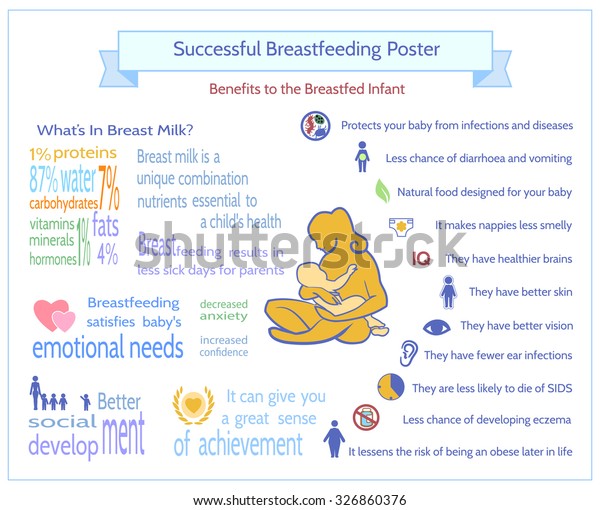 Successful Breastfeeding Poster Maternity Infographic Template Stock ... Successful Breastfeeding Poster Maternity Infographic Template Stock ...