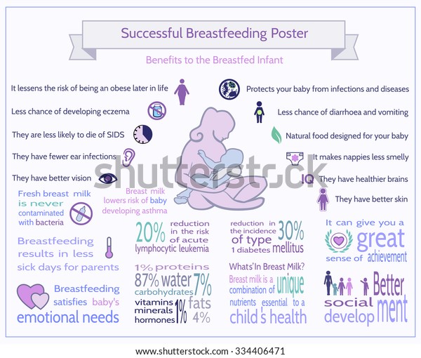 Successful Breastfeeding Poster Maternity Infographic Template Stock ... Successful Breastfeeding Poster Maternity Infographic Template Stock ...
