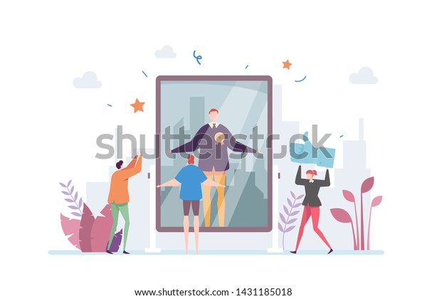 Successful Future Career Vector Illustration Concept Stock Vector ...