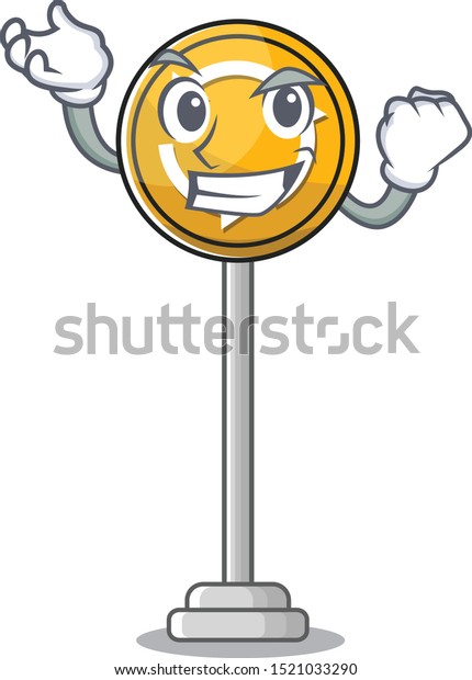 Successful Roundabout Ahead Character Isolated Cartoon Stock Vector ...