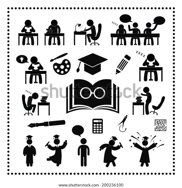 Successful Study Symbol On White Background Stock Vector (Royalty Free ...