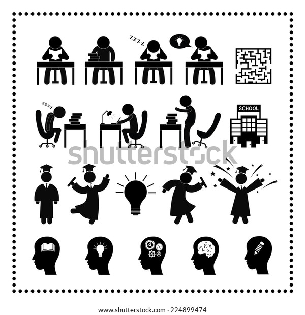 Successful Study Symbol On White Background Stock Vector (Royalty Free ...