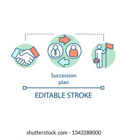 Succession Plan Concept Icon Duties Transfer: vector de stock (libre de ...