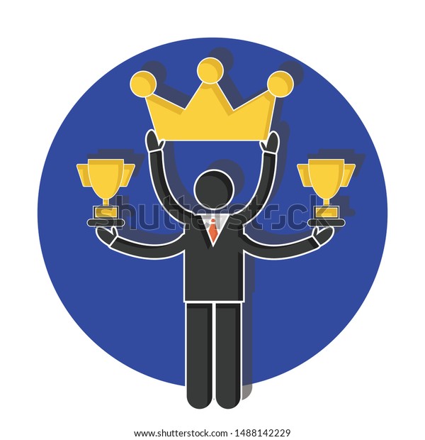 Successor Concept On White Background Flat Stock Vector (Royalty Free ...