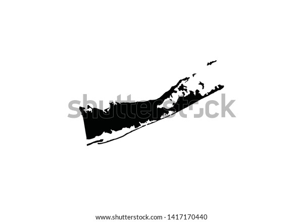 Suffolk County Outline Map New York: vector de stock (libre de regalías ...