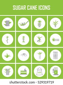 Sugar Cane Icons Vector Stock Vector (Royalty Free) 529319719 ...