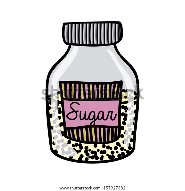 Sugar Drawing Over White Background Vector Stock Vector (Royalty Free ...