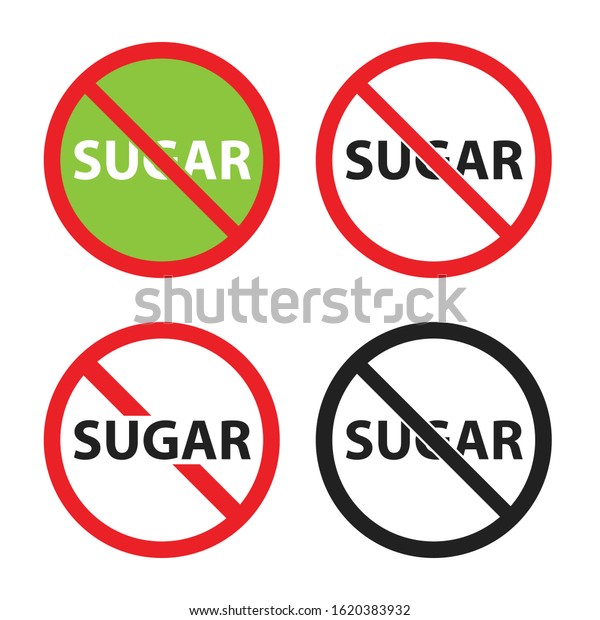 Sugar Free Sign Set No Sugar Stock Vector (Royalty Free) 1620383932 ...