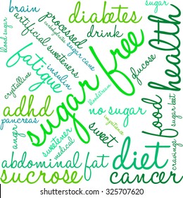 Sugar Free Word Cloud On White Stock Vector (Royalty Free) 325707620 ...