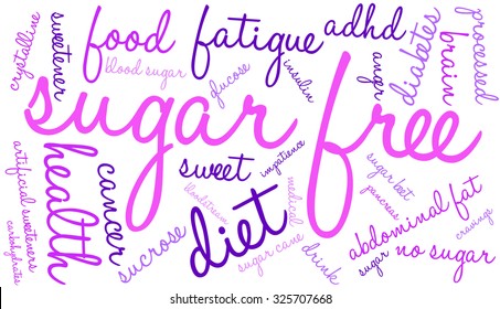 Sugar Free Word Cloud On White Stock Vector (Royalty Free) 325707668 ...