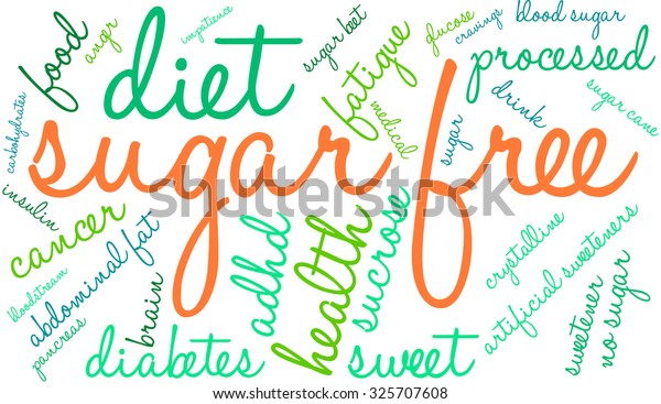 Sugar Free Word Cloud On White Stock Vector (Royalty Free) 325707608 ...