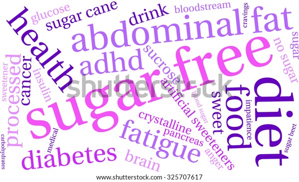 Sugar Free Word Cloud On White Stock Vector (Royalty Free) 325707617 ...