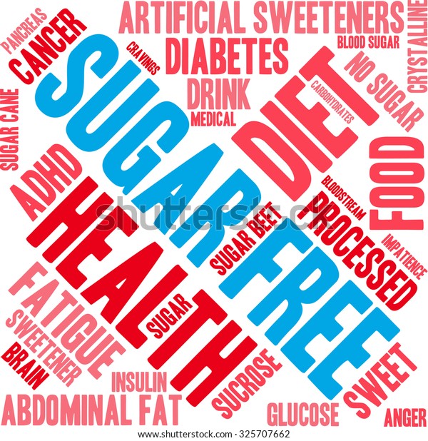 Sugar Free Word Cloud On White Stock Vector (Royalty Free) 325707662 ...