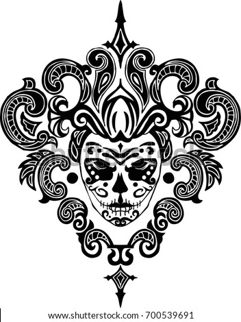 Sugar Skull Mandala Stock Vector (Royalty Free) 700539691 - Shutterstock