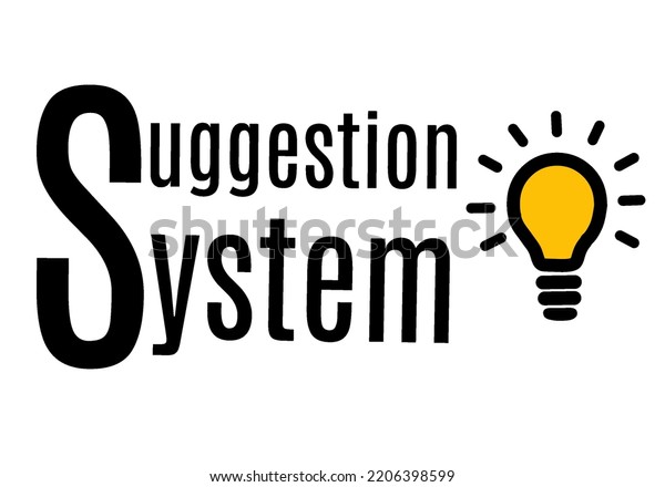 Suggestions System Text Written White Background Stock Vector (Royalty ...