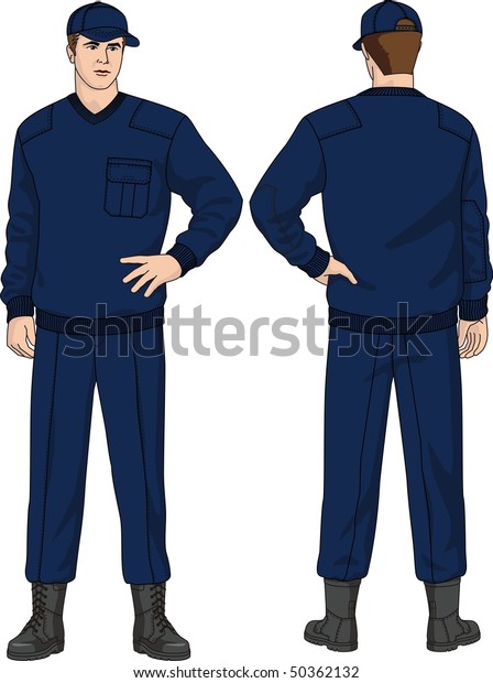 Suit Security Guard Consists Jumper Trousers Stock Vector (Royalty Free ...