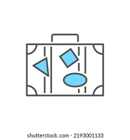 Suitcase Icon Suitcase Related Vector Line Stock Vector (Royalty Free ...