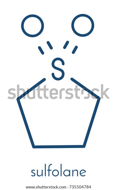 Sulfolane Industrial Solvent Molecule Skeletal Formula Stock Vector ...