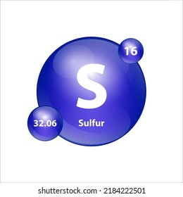 Sulfur Sulphur S Icon Structure Chemical Stock Vector (Royalty Free ...