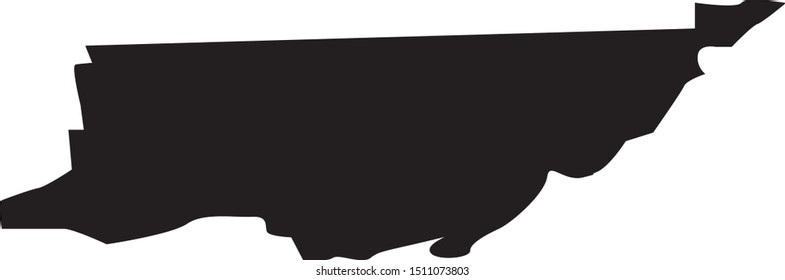 Sullivan County Map Tennessee State Stock Vector (Royalty Free ...