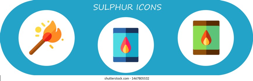 Sulphur Icon Set 3 Flat Sulphur Stock Vector (Royalty Free) 1467805532 ...