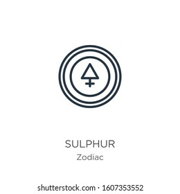 Sulphur Icon Thin Linear Sulphur Outline Stock Vector (Royalty Free ...