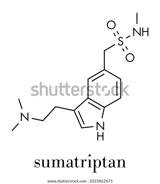 Sumatriptan Migraine Headache Drug Triptan Class Stock Vector (Royalty ...
