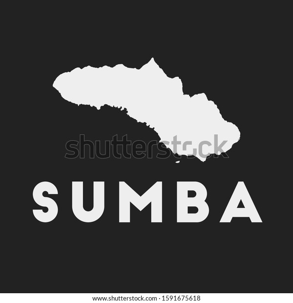 Sumba Icon Island Map On Dark Stock Vector (Royalty Free) 1591675618 ...