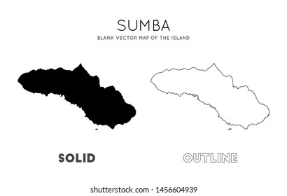 Sumba Map Blank Vector Map Island Stock Vector (Royalty Free ...