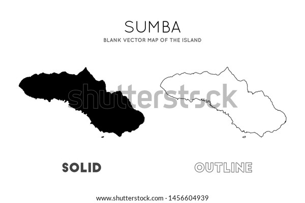 Sumba Map Blank Vector Map Island Stock Vector (Royalty Free ...