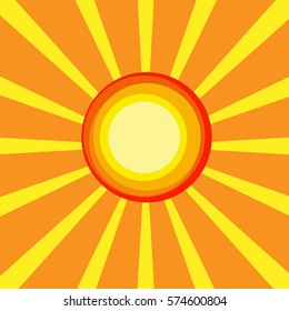 Summer Background Vector Illustration Sun Ray Stock Vector (Royalty ...