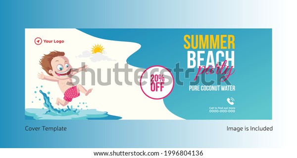 Summer Beach Party Cover Page Design Stock Vector (Royalty Free ...