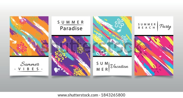 Summer Colorful Banner Background Vector Inspiration Stock Vector ...