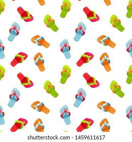 Summer Colorful Flip Flops Pattern Beach Stock Vector (Royalty Free ...