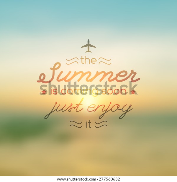 Summer Coming Soon Vector Illustration Text Stock Vector (Royalty Free ...