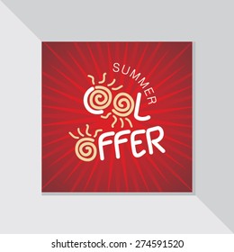Summer Cool Offer Design Template Vector Stock Vector (Royalty Free ...