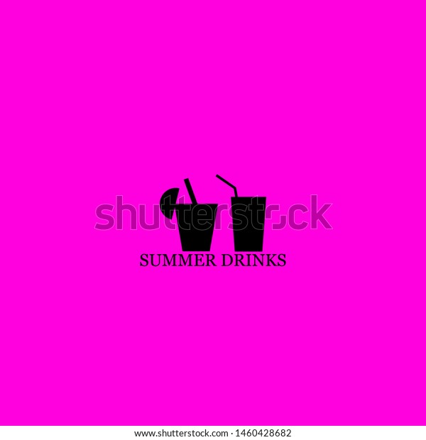 Summer Drinks Icon Sign Signifier Vector Stock Vector (Royalty Free ...