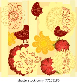 Summer Floral Print Design Stock Vector (Royalty Free) 77133196 ...