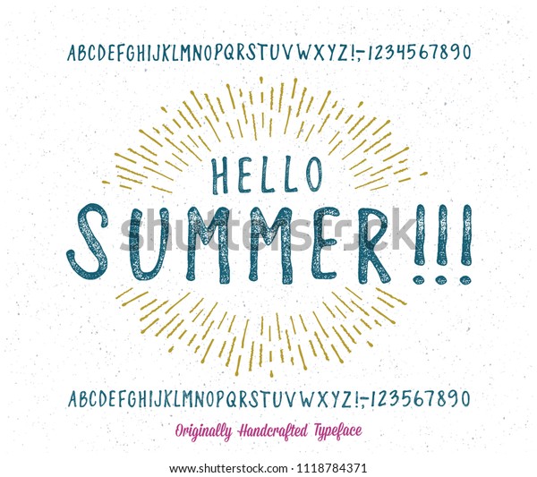 Summer Font. Hand Made Typeface. Custom handwritten surfers alphabet ...