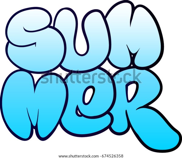 Summer Graffiti Stock Vector (Royalty Free) 674526358 | Shutterstock