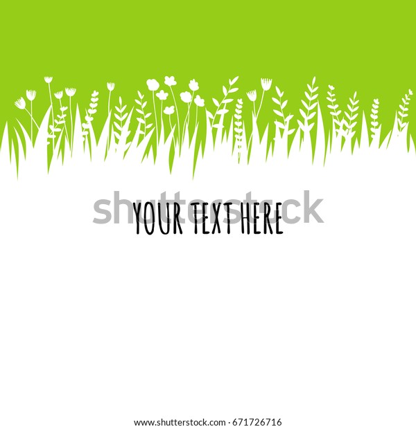 Summer Green Grass Background Text Vector Stock Vector (Royalty Free ...