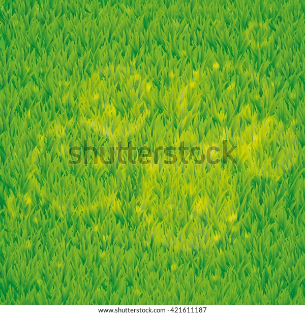Summer Green Grass Texture Seamless Pattern Stock Vector (Royalty Free ...