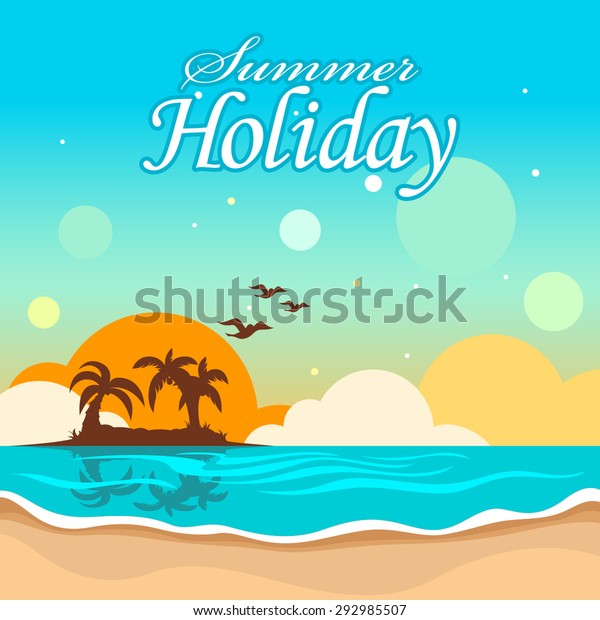 Summer Holiday Card Stock Vector (Royalty Free) 292985507